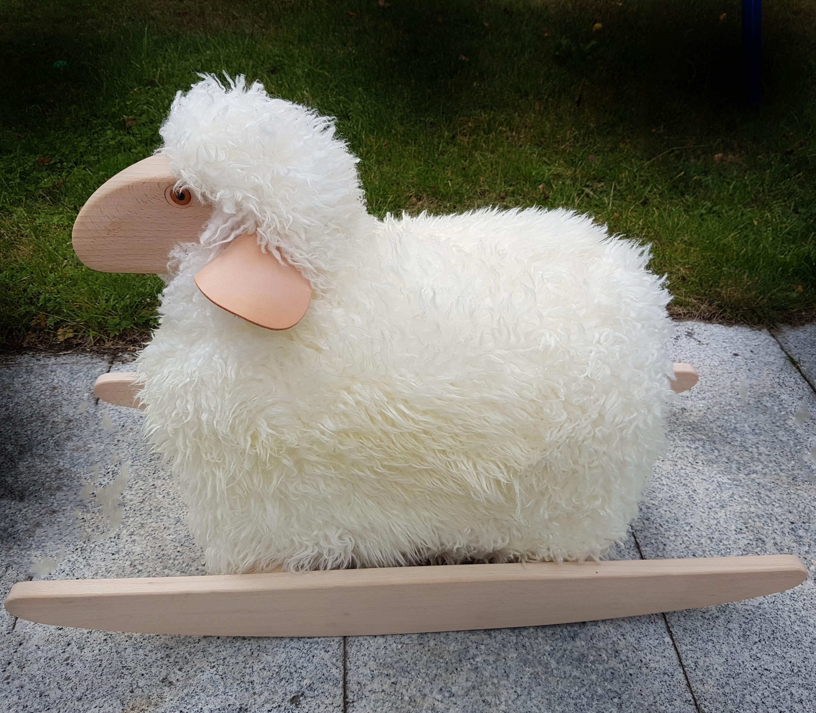 All Natural Rocking Sheep Toy